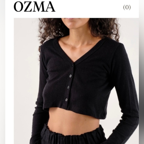 OZMA | Tops | Ozma Of California Black Cropped Rae Cardigan Silk | Poshmark
